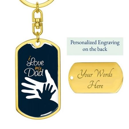 Birthday Gift for Dad from Daughter or Son -Custom Keychain